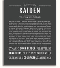 Kaiden | Name Art Print – Name Stories