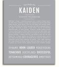 Kaiden | Name Art Print – Name Stories