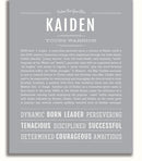 Kaiden | Name Art Print – Name Stories