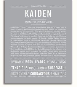 Kaiden | Name Art Print – Name Stories