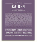 Kaiden | Name Art Print – Name Stories