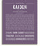 Kaiden | Name Art Print – Name Stories