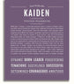 Kaiden | Name Art Print – Name Stories
