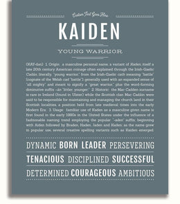 Kaiden | Name Art Print – Name Stories