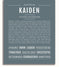 Kaiden | Name Art Print – Name Stories
