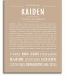 Kaiden | Name Art Print – Name Stories