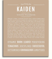 Kaiden | Name Art Print – Name Stories