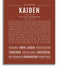 Kaiden | Name Art Print – Name Stories
