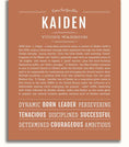 Kaiden | Name Art Print – Name Stories