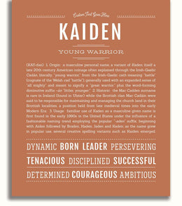 Kaiden | Name Art Print – Name Stories