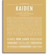 Kaiden | Name Art Print – Name Stories