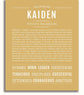 Kaiden | Name Art Print – Name Stories