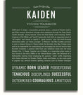 Kaiden | Name Art Print – Name Stories