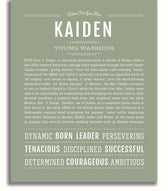 Kaiden | Name Art Print – Name Stories