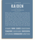 Kaiden | Name Art Print – Name Stories