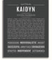 Kaidyn Personalized Name Meaning Art Prints – Name Stories