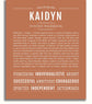 Kaidyn Personalized Name Meaning Art Prints – Name Stories