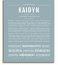 Kaidyn Personalized Name Meaning Art Prints – Name Stories