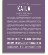 Kaila | Name Art Print – Name Stories