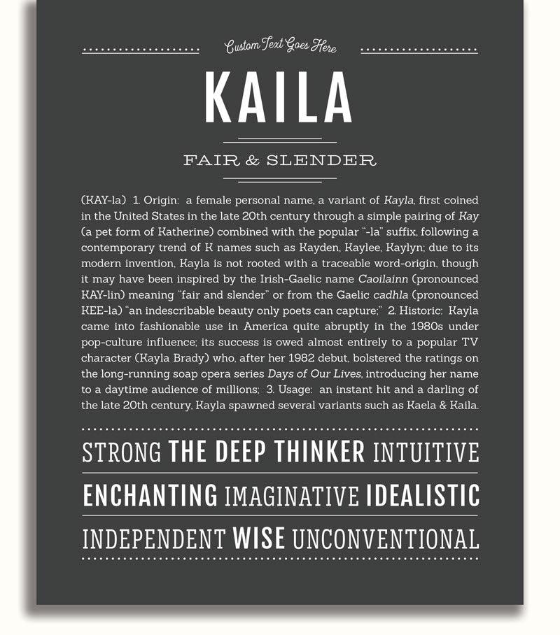 Kaila | Name Art Print – Name Stories