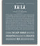 Kaila Personalized Name Meaning Art Prints – Name Stories