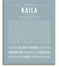 Kaila | Name Art Print – Name Stories