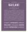 Kailani | Name Art Print – Name Stories