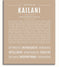 Kailani | Name Art Print – Name Stories