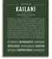 Kailani | Name Art Print – Name Stories