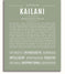 Kailani | Name Art Print – Name Stories