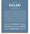 Kailani Personalized Name Meaning Art Prints – Name Stories