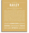 Kailey Personalized Name Meaning Art Prints – Name Stories