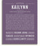 Kailynn Personalized Name Meaning Art Prints – Name Stories