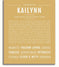 Kailynn Personalized Name Meaning Art Prints – Name Stories