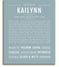 Kailynn Personalized Name Meaning Art Prints – Name Stories