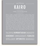 Kairo Personalized Name Meaning Art Prints – Name Stories