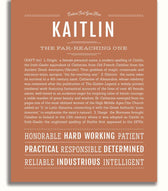 Kaitlin | Name Art Print – Name Stories