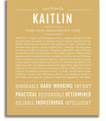 Kaitlin | Name Art Print – Name Stories