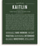 Kaitlin Personalized Name Meaning Art Prints – Name Stories