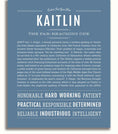 Kaitlin | Name Art Print – Name Stories