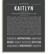 Kaitlyn | Name Art Print – Name Stories