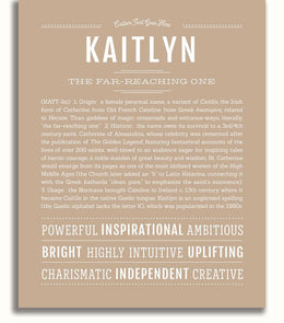 Kaitlyn | Name Art Print – Name Stories