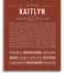 Kaitlyn Personalized Name Meaning Art Prints – Name Stories