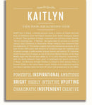 Kaitlyn | Name Art Print – Name Stories