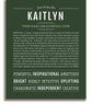 Kaitlyn Personalized Name Meaning Art Prints – Name Stories