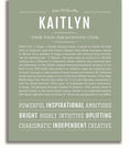 Kaitlyn | Name Art Print – Name Stories