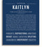 Kaitlyn Personalized Name Meaning Art Prints – Name Stories