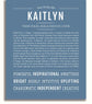 Kaitlyn Personalized Name Meaning Art Prints – Name Stories
