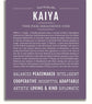 Kaiya Personalized Name Meaning Art Prints – Name Stories