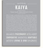 Kaiya Personalized Name Meaning Art Prints – Name Stories